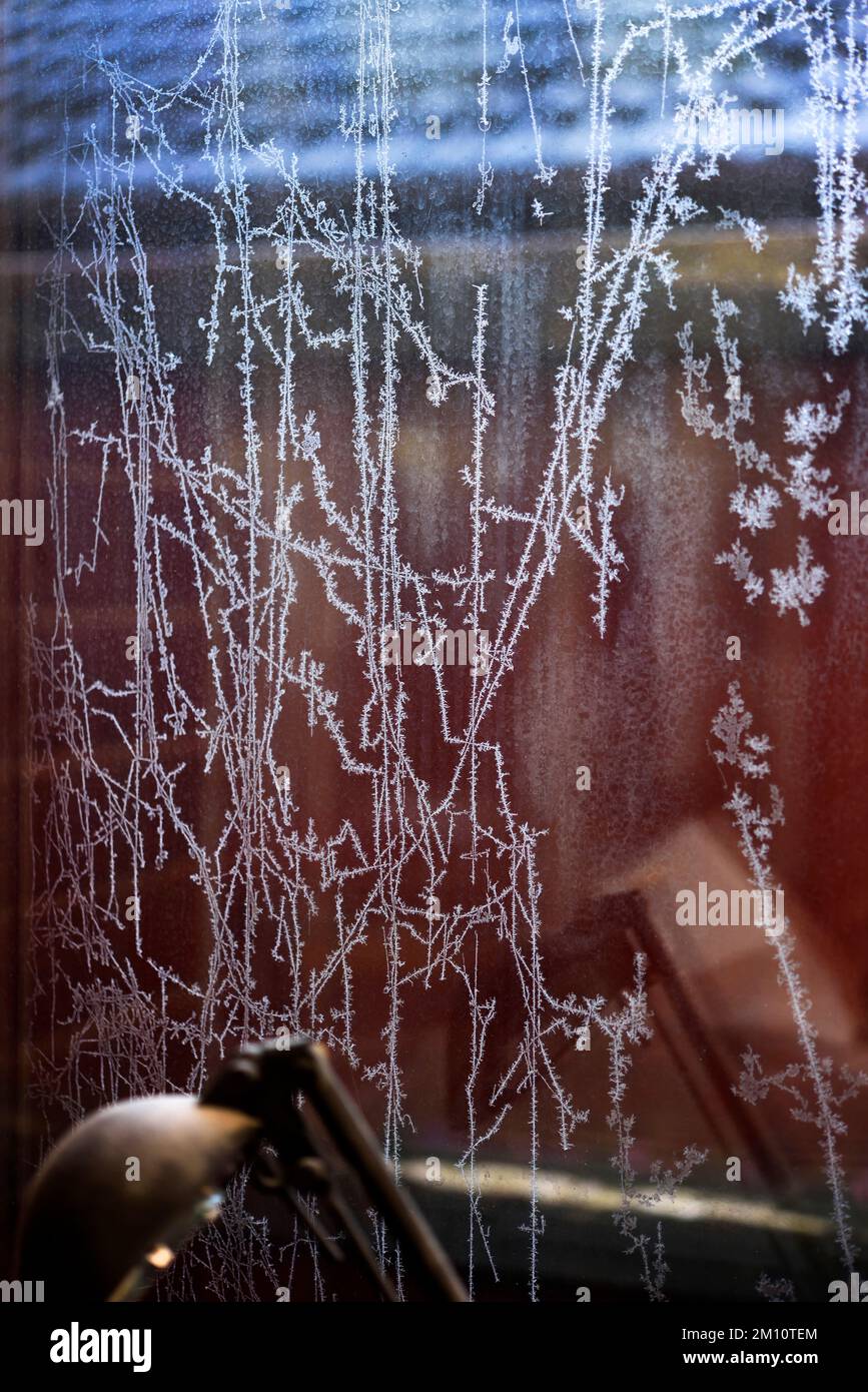 frost patterns on glass Stock Photo - Alamy