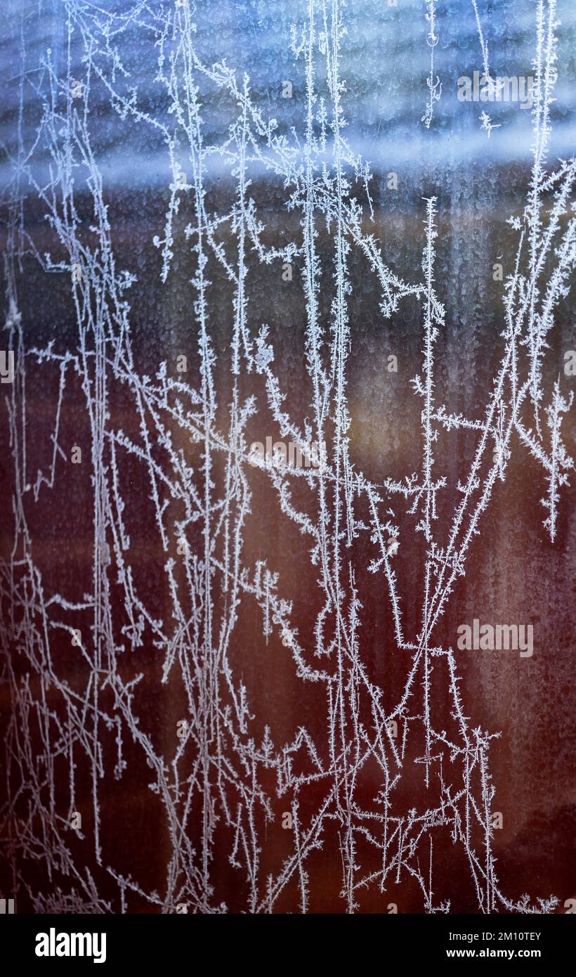 frost patterns on glass Stock Photo - Alamy