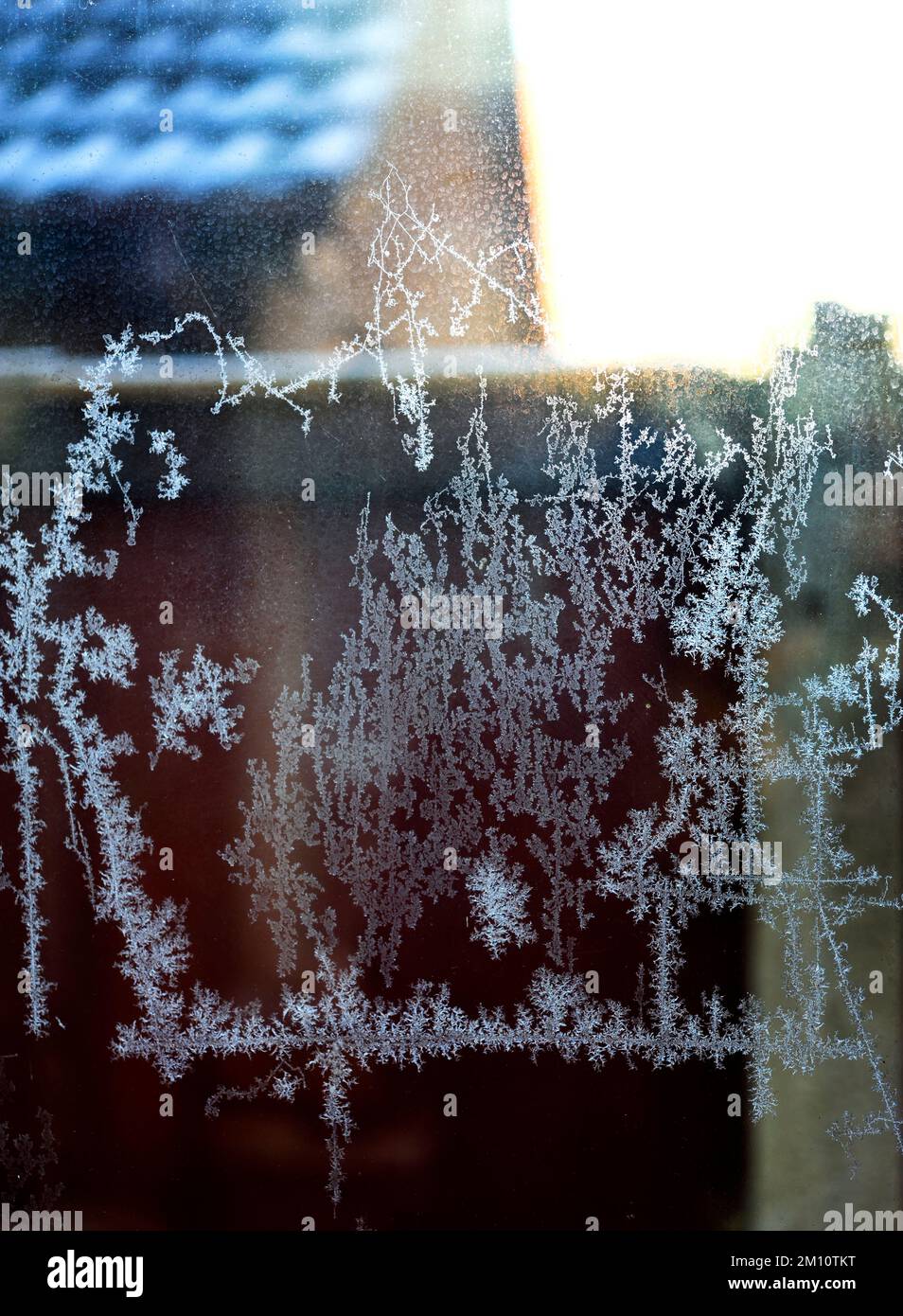frost patterns on glass Stock Photo - Alamy