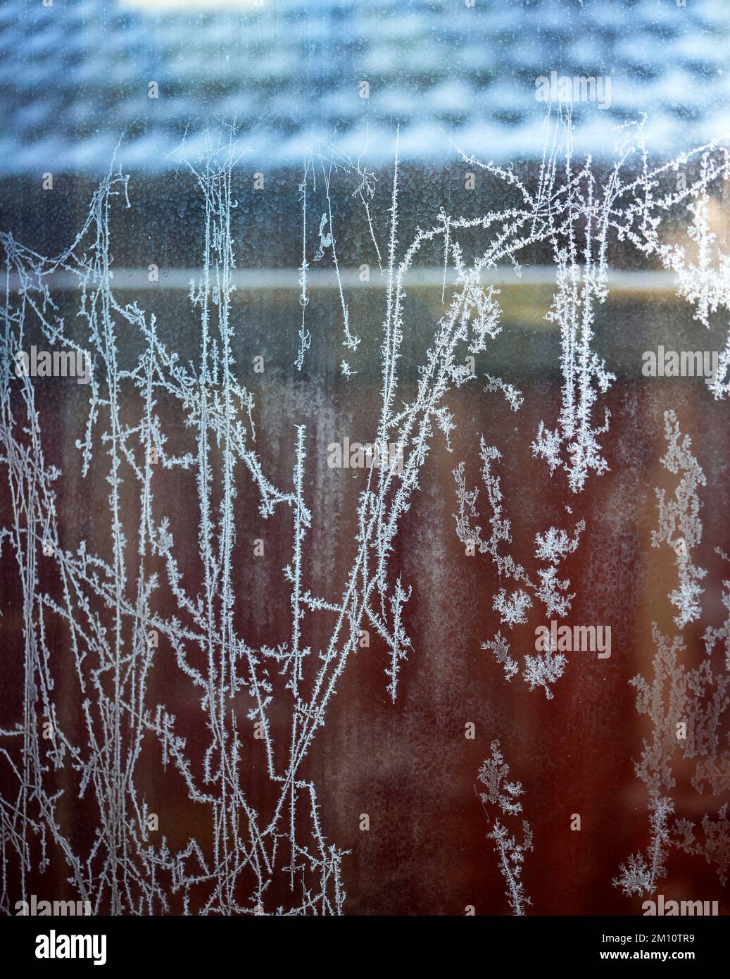 frost patterns on glass Stock Photo - Alamy