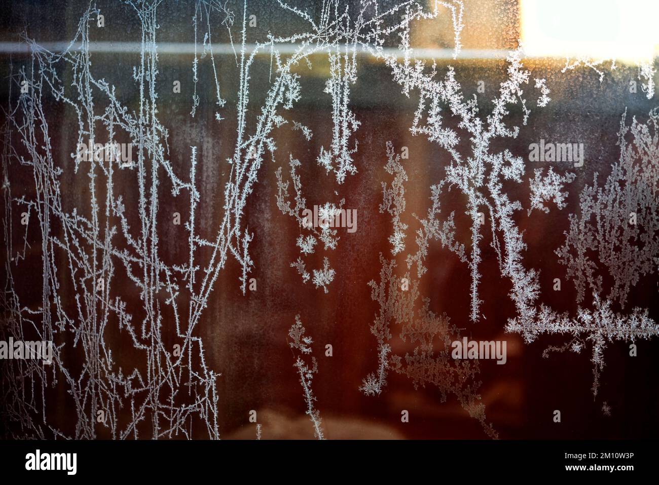 frost patterns on glass Stock Photo - Alamy