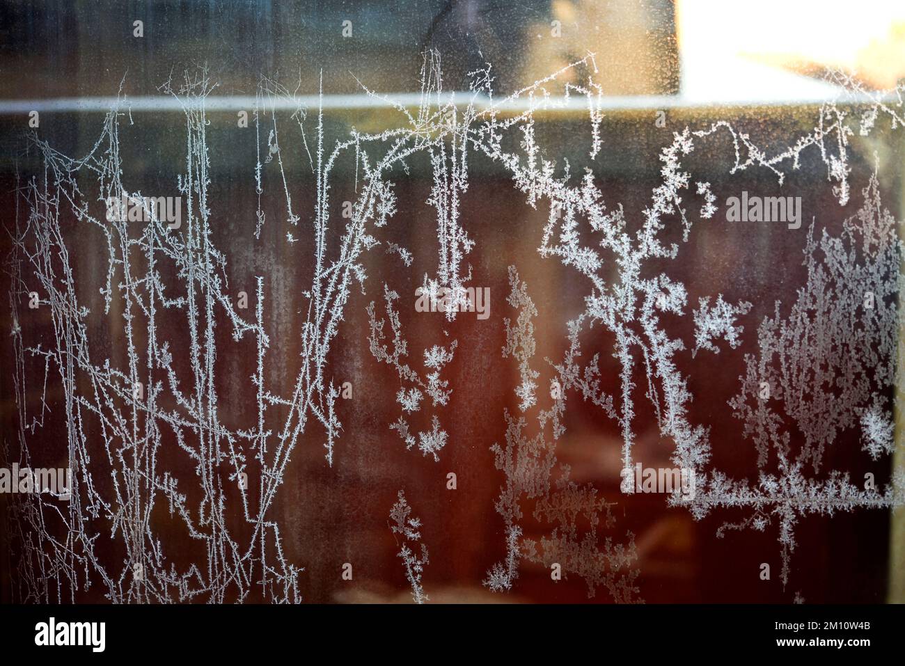 frost patterns on glass Stock Photo - Alamy