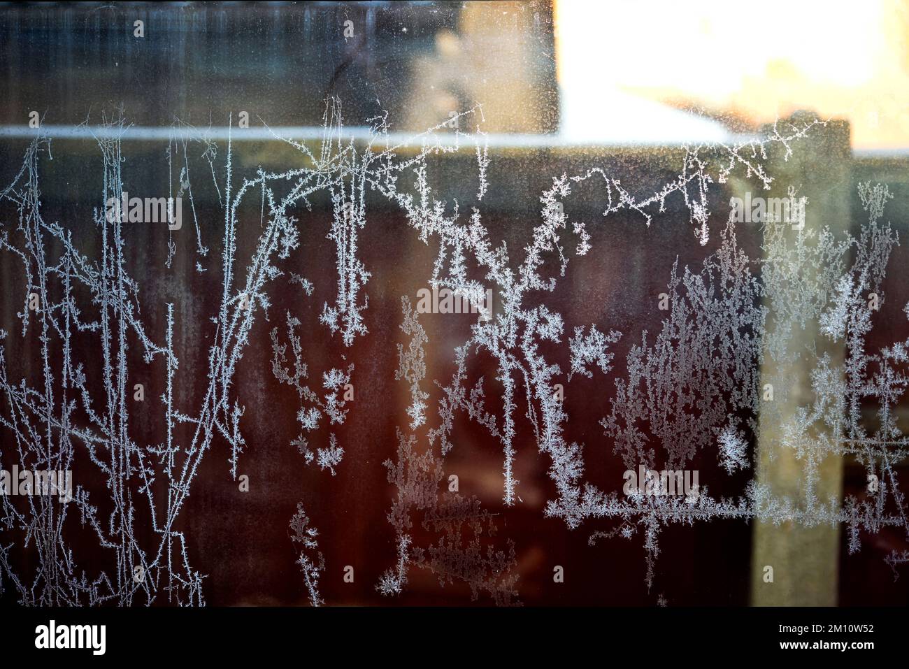 frost patterns on glass Stock Photo - Alamy