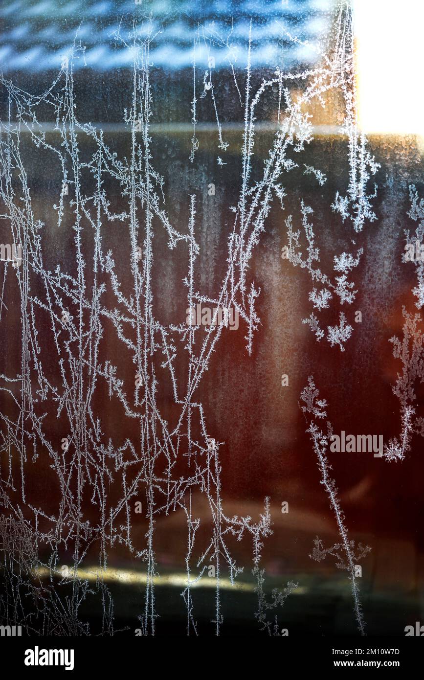 frost patterns on glass Stock Photo - Alamy