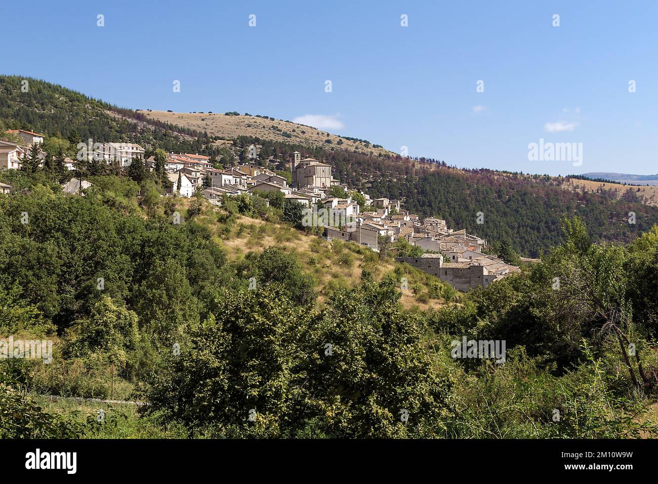 Landscape of Secinaro, a small village in the province of L'aquila ...