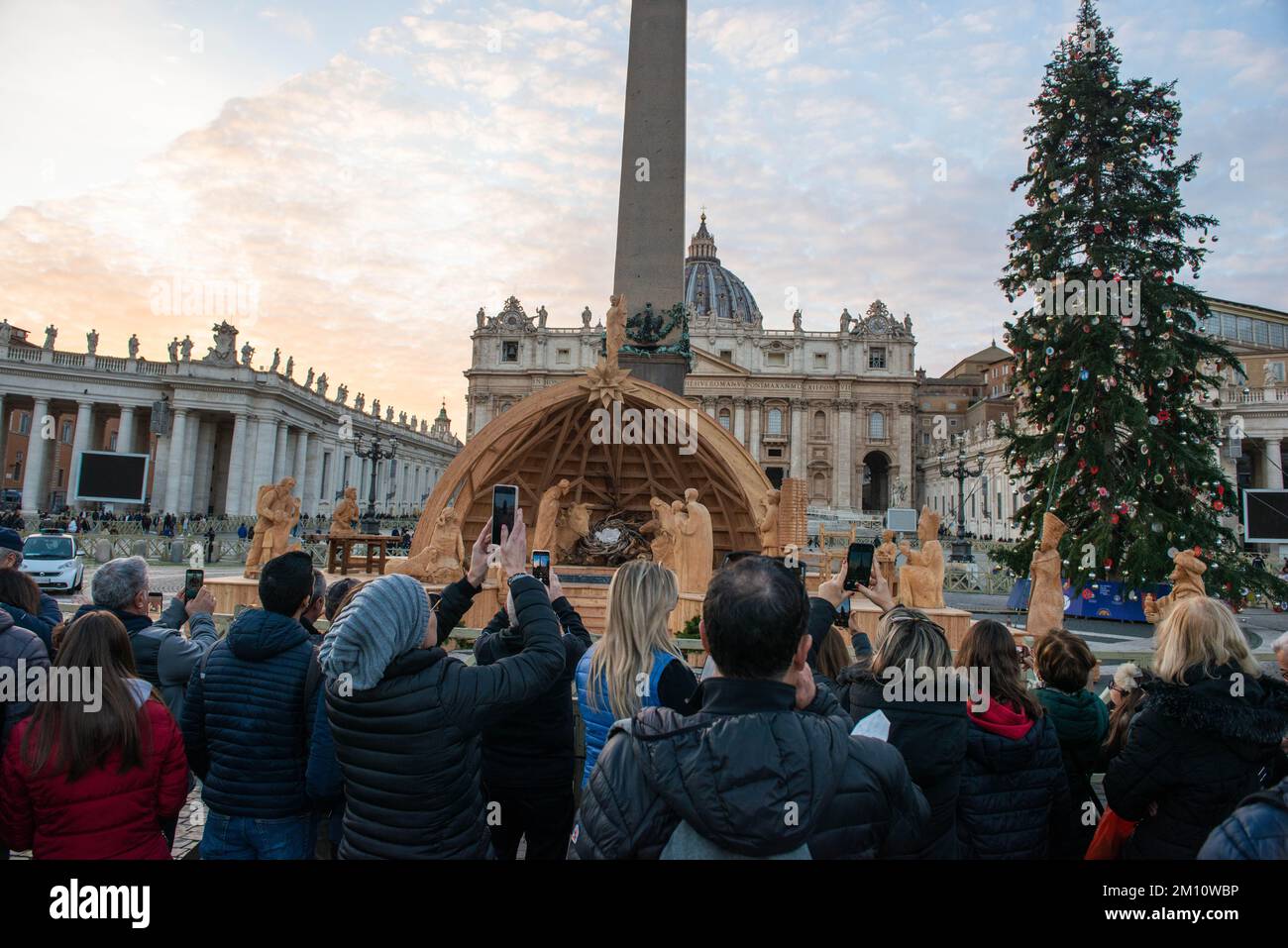 December 08, 2022 - Rome, Italy: Christmas tree in St. Peter's Square ...