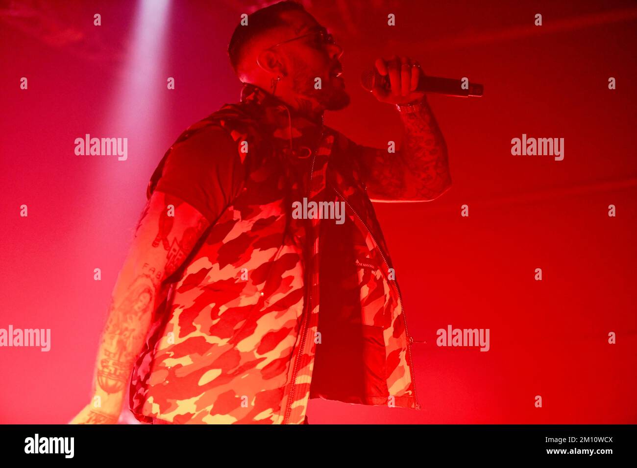 Milan, Italy, 08/12/2022, Emis Killa on the stage during the Italian ...