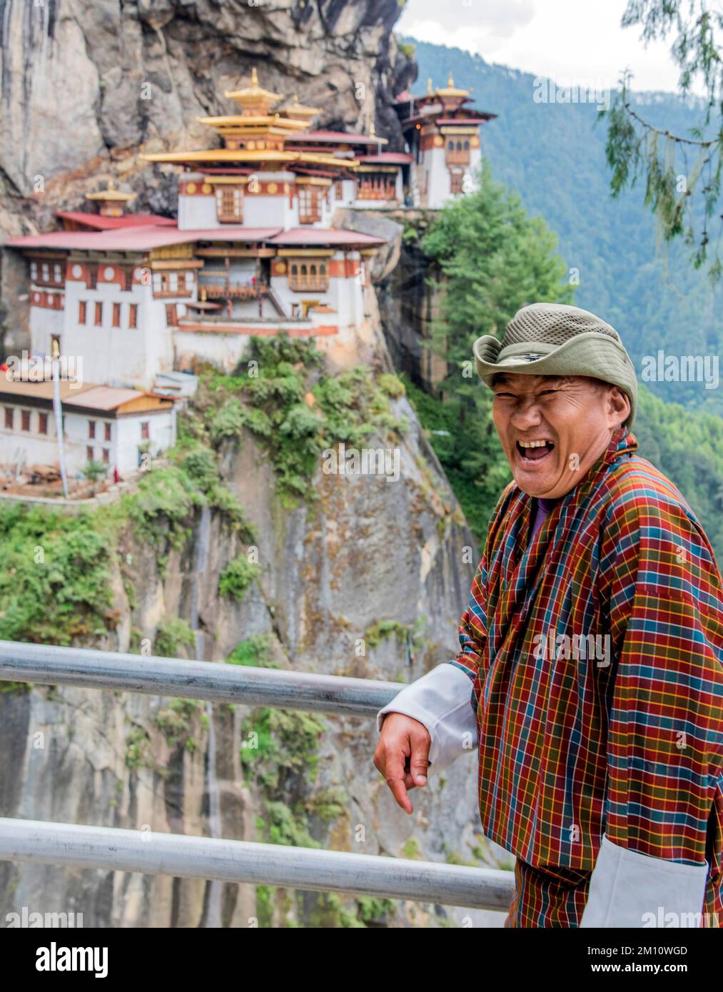 Buddhist pilgrim Hiking to Tiger's Nest Bhutan on the Trans Bhutan ...