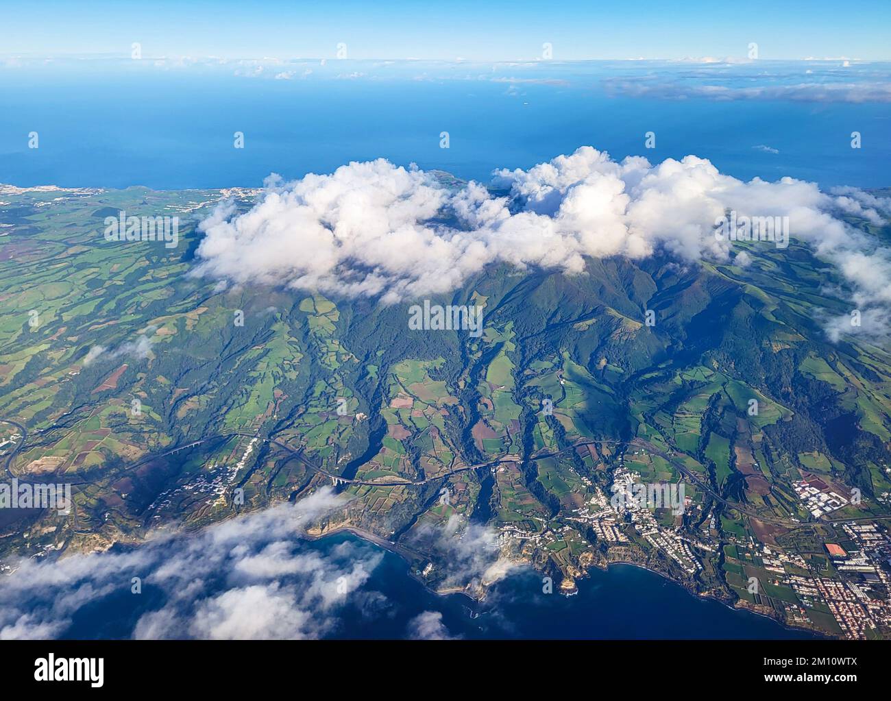 Aerial from azores island sao miguel Stock Photo - Alamy