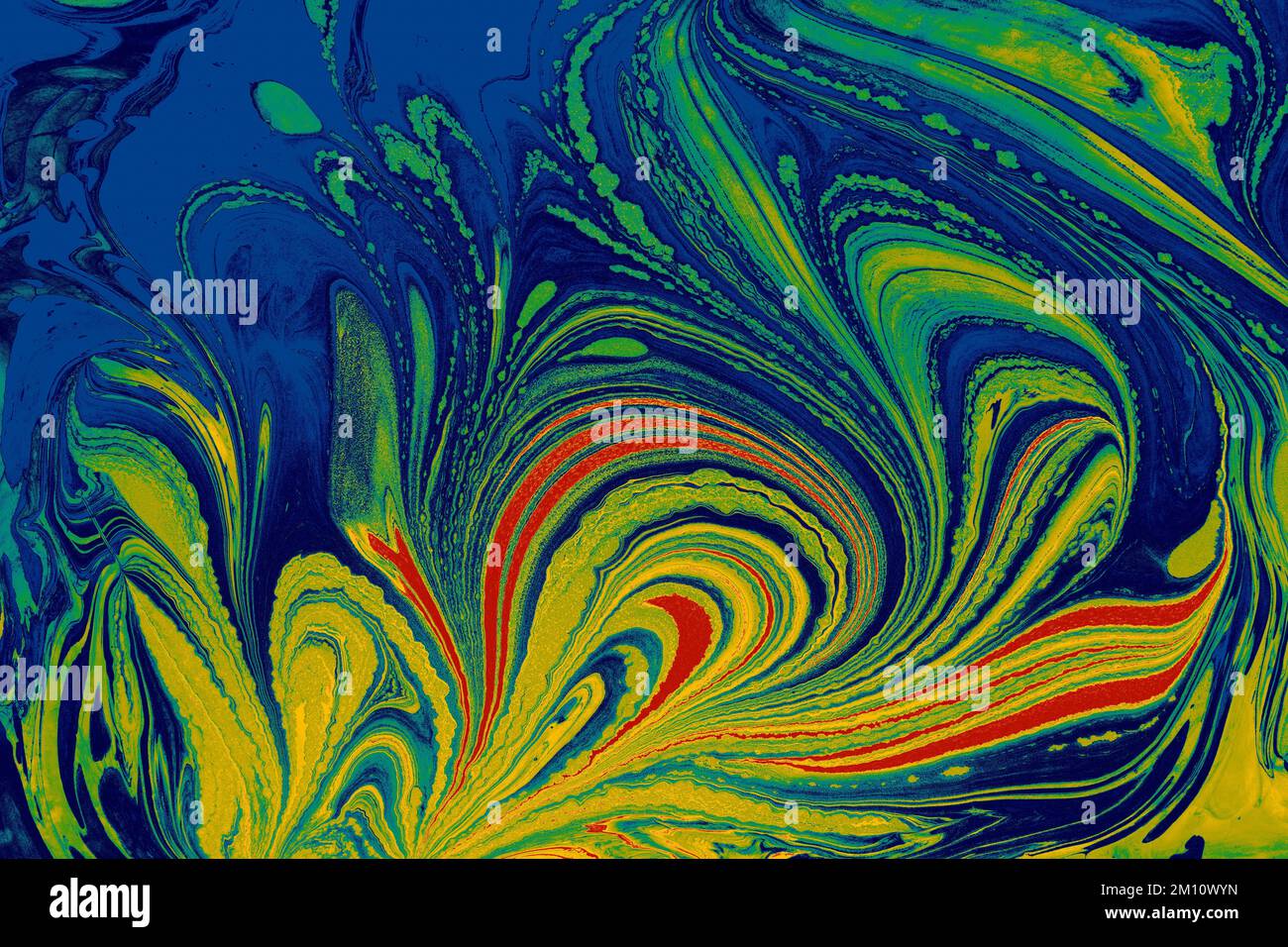 Ebru marbling handmade art, traditional Ebru technique. abstract ...