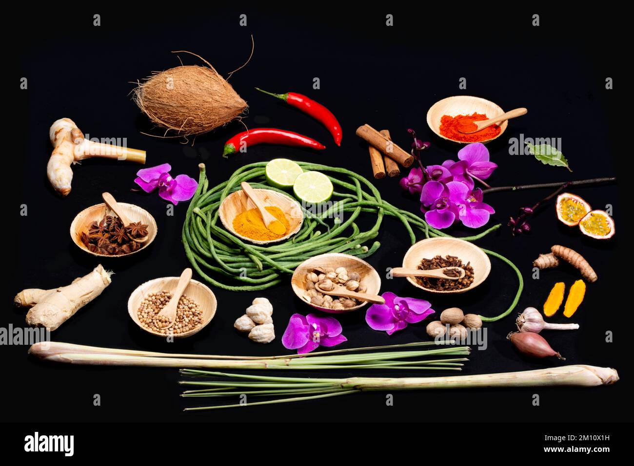 A collection of Indonesian ingredients from Asian cuisine Stock Photo ...
