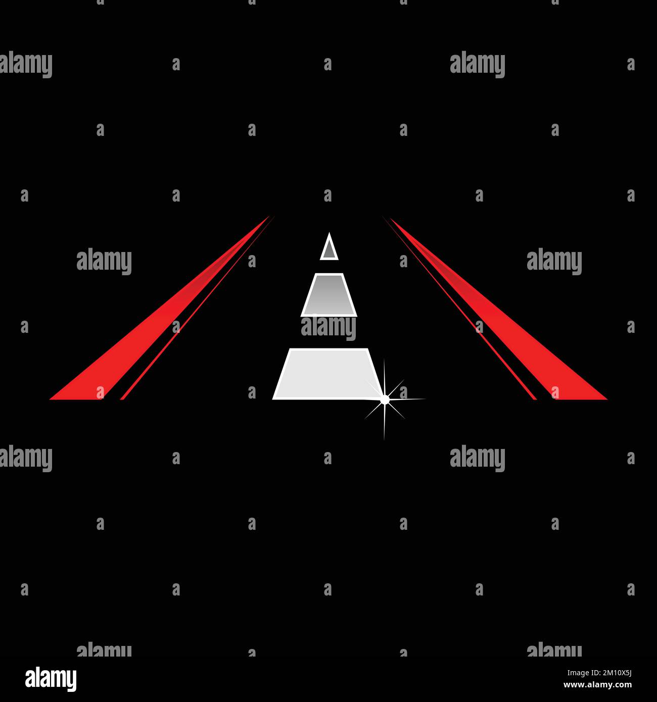 Illustration road way sign abstract logo design template Stock Vector ...