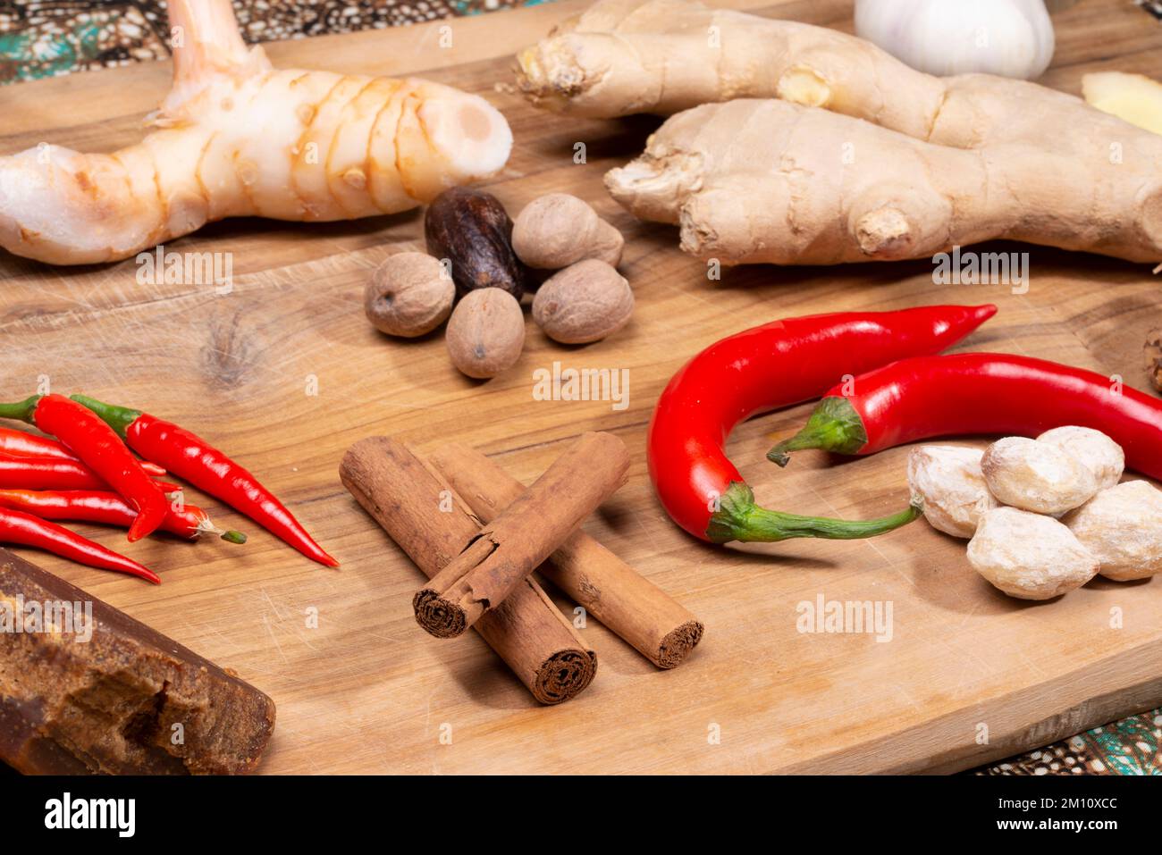 A collection of Indonesian ingredients from Asian cuisine Stock Photo ...