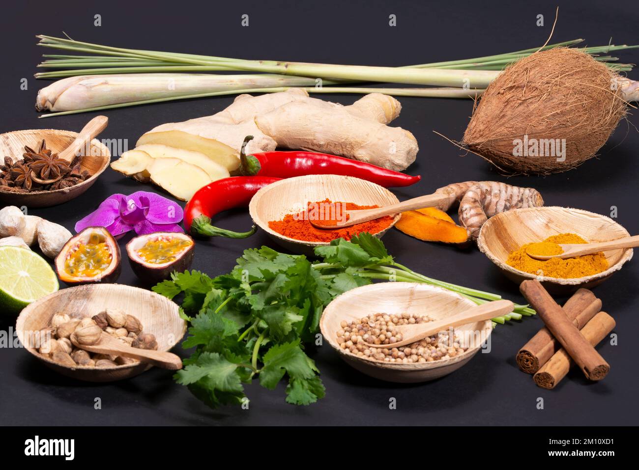 A collection of Indonesian ingredients from Asian cuisine Stock Photo ...