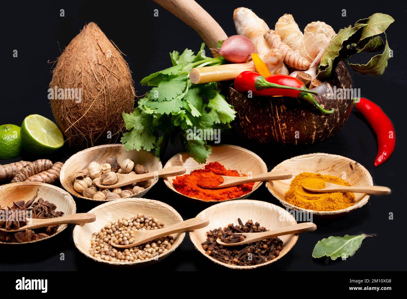 A collection of Indonesian ingredients from Asian cuisine Stock Photo ...
