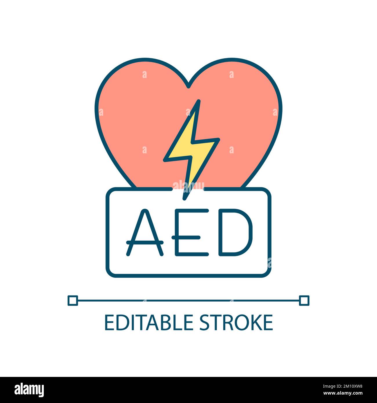 Automated external defibrillator RGB color icon Stock Vector Image ...