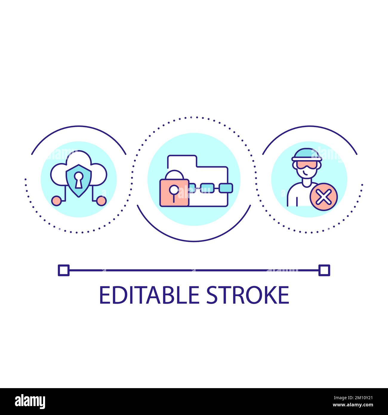 Prevent data breach loop concept icon Stock Vector Image & Art - Alamy