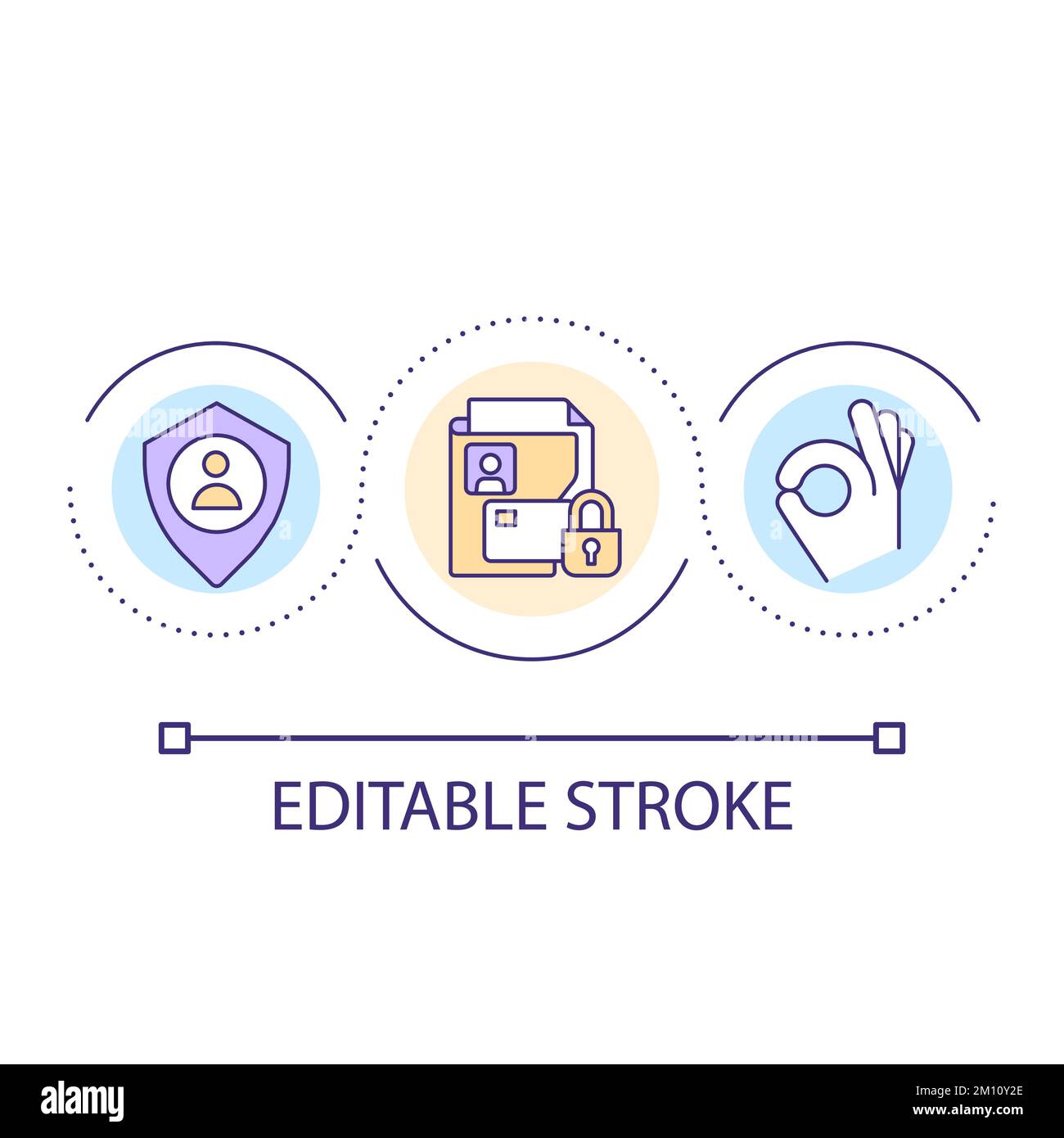 Personal information security loop concept icon Stock Vector Image ...