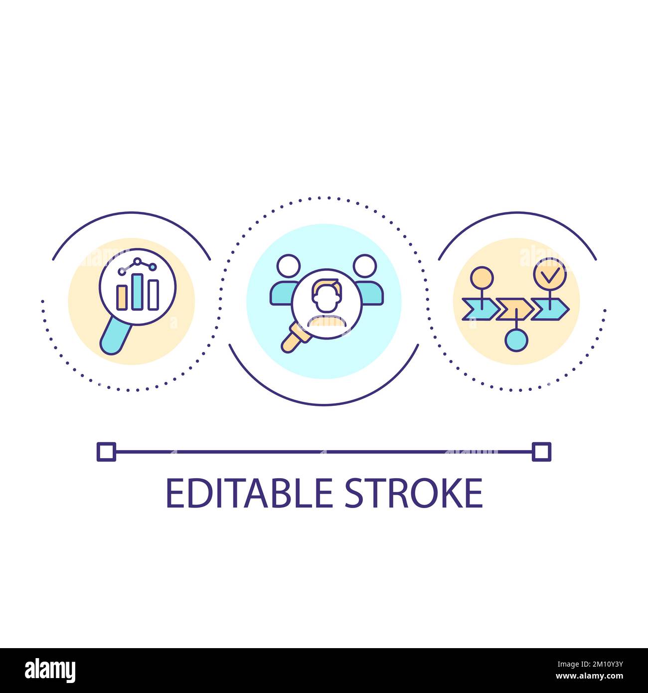 Target audience research loop concept icon Stock Vector Image & Art - Alamy