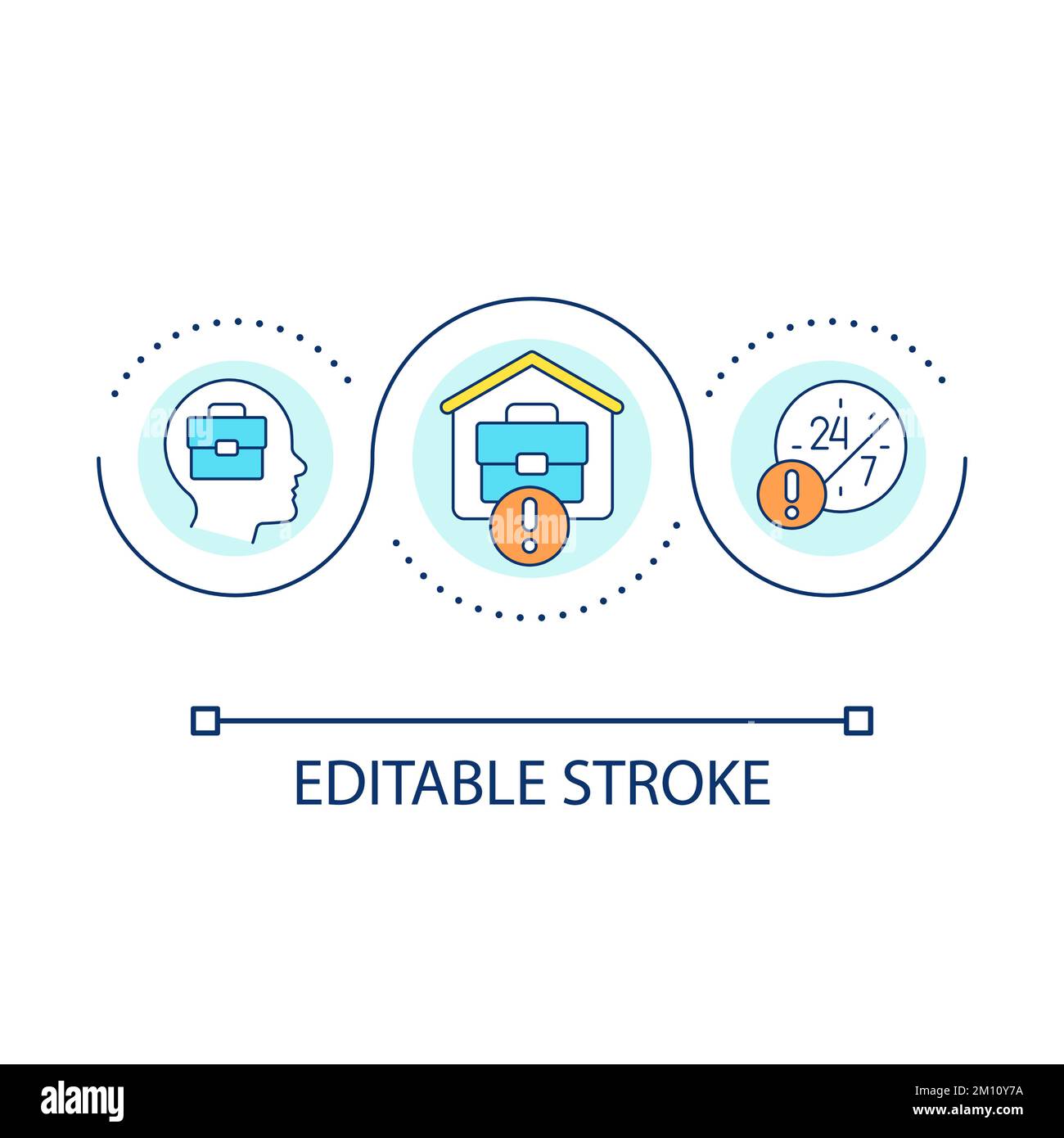 Home office inconvenience loop concept icon Stock Vector Image & Art ...