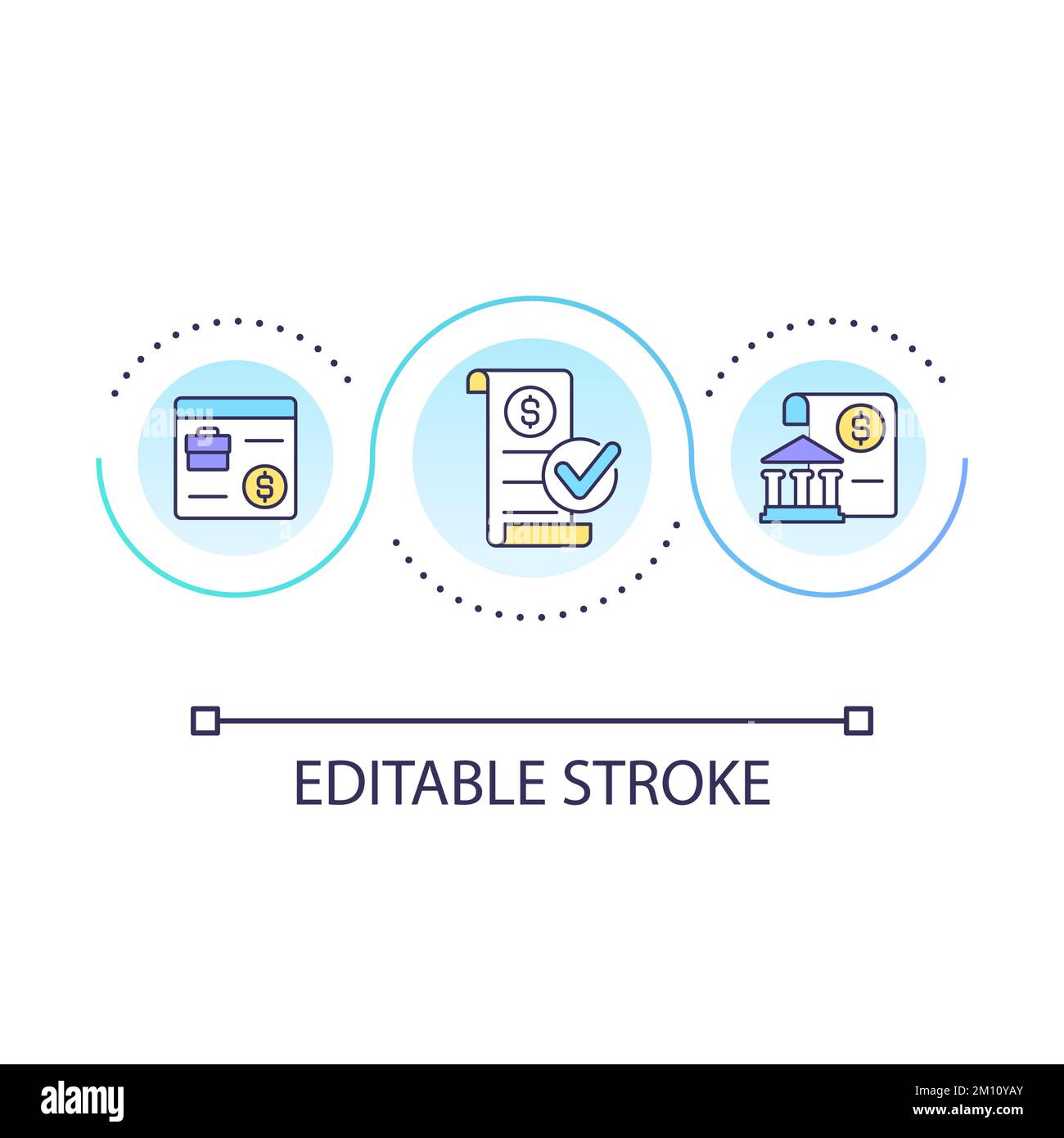 Open business bank account loop concept icon Stock Vector Image & Art ...