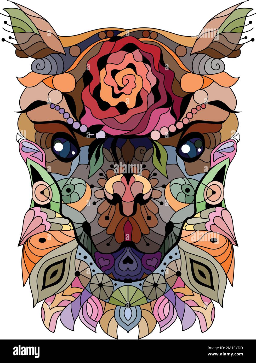 Head dog zentangle styled. May be used for print on t-shirt, wallpaper ...