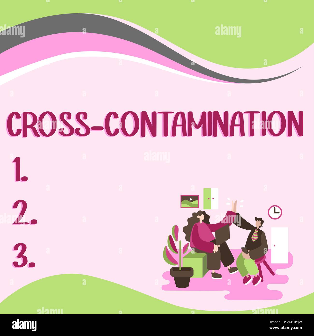 Handwriting text Cross Contamination. Word Written on Unintentional ...