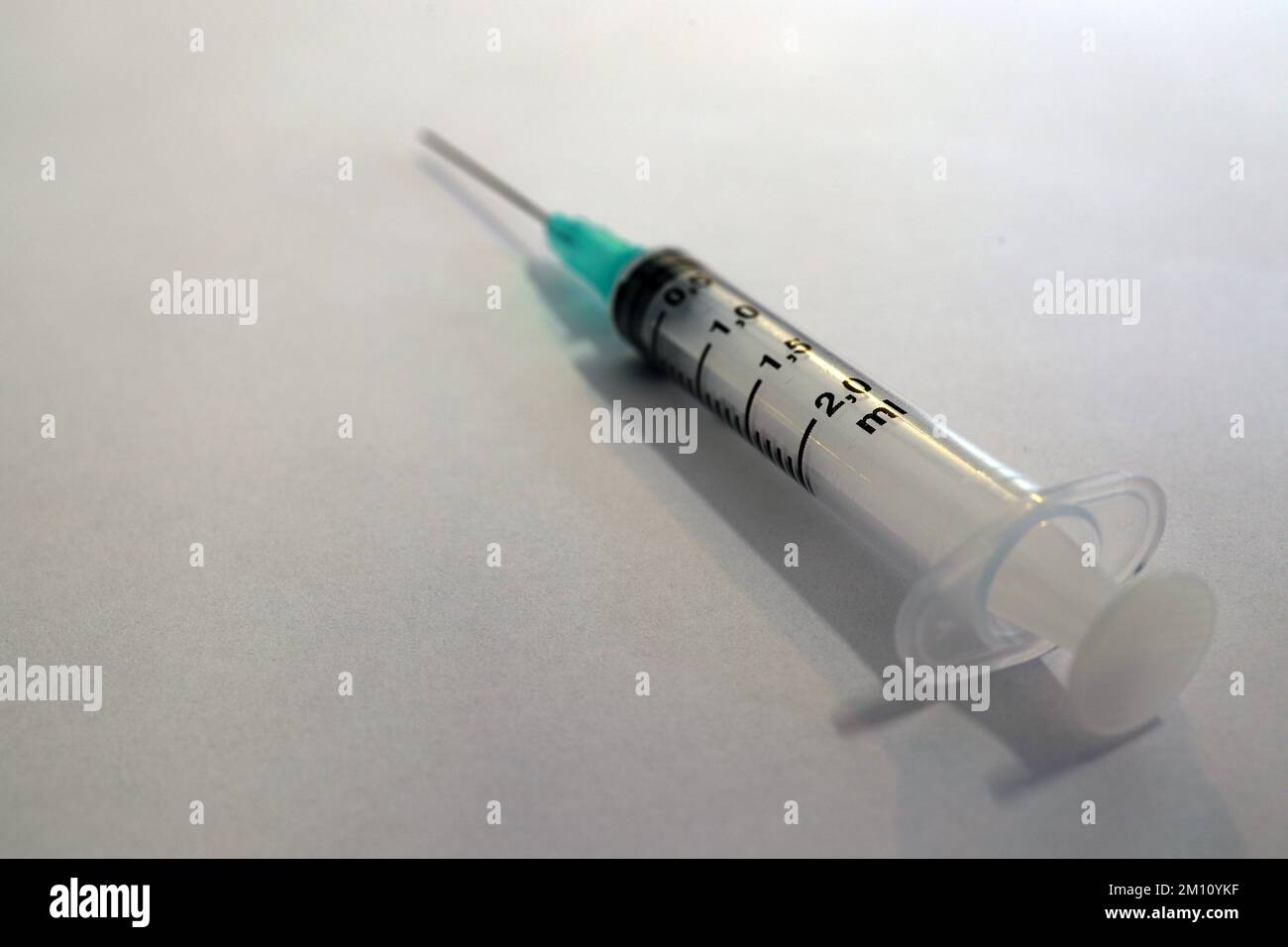 injection needle and ampoule for injection on white background Stock ...