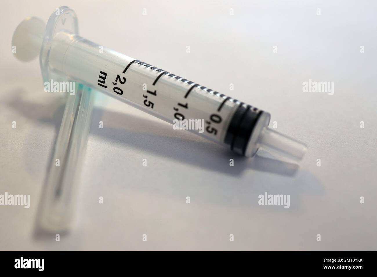 injection needle and ampoule for injection on white background Stock ...