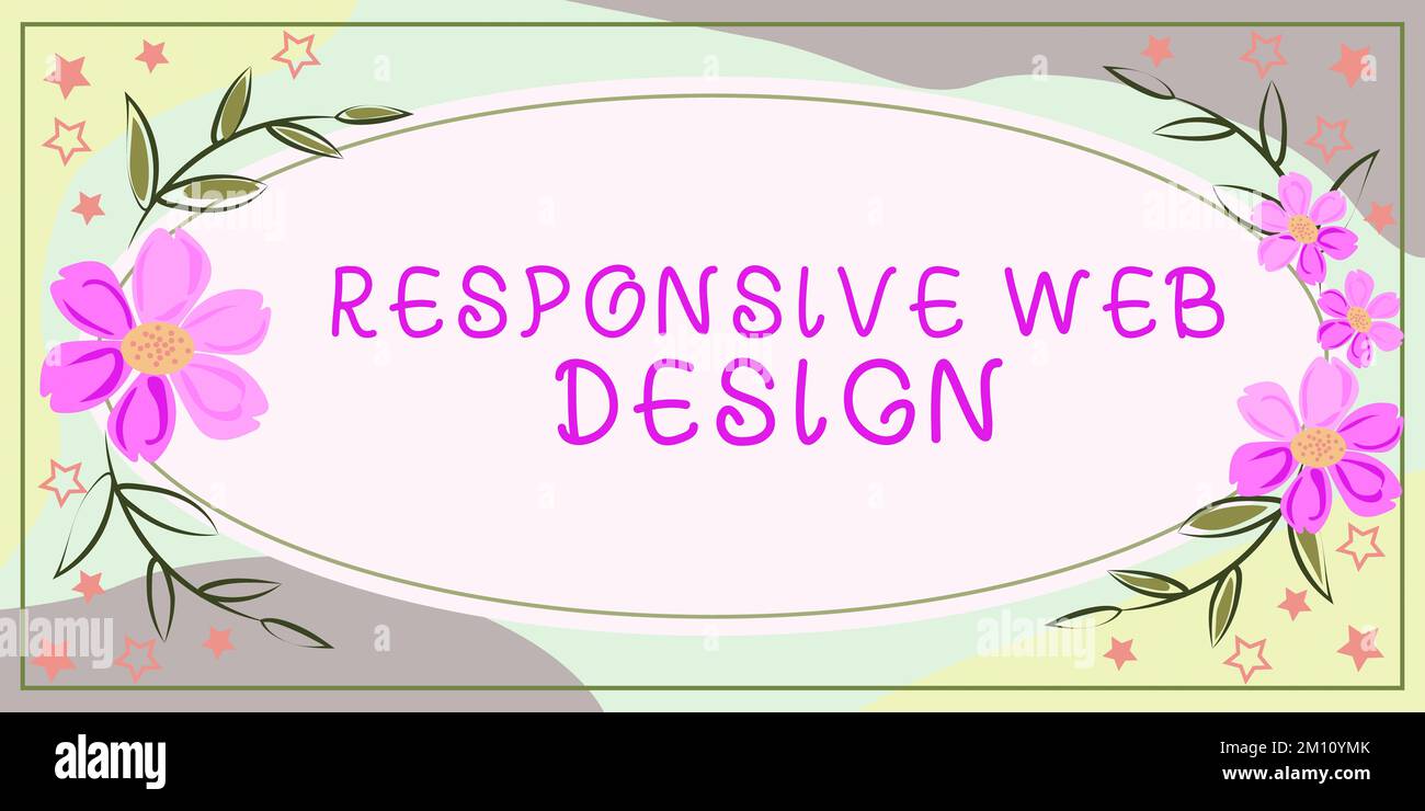 Handwriting text Responsive Web Design. Conceptual photo web page creation that makes use of ...