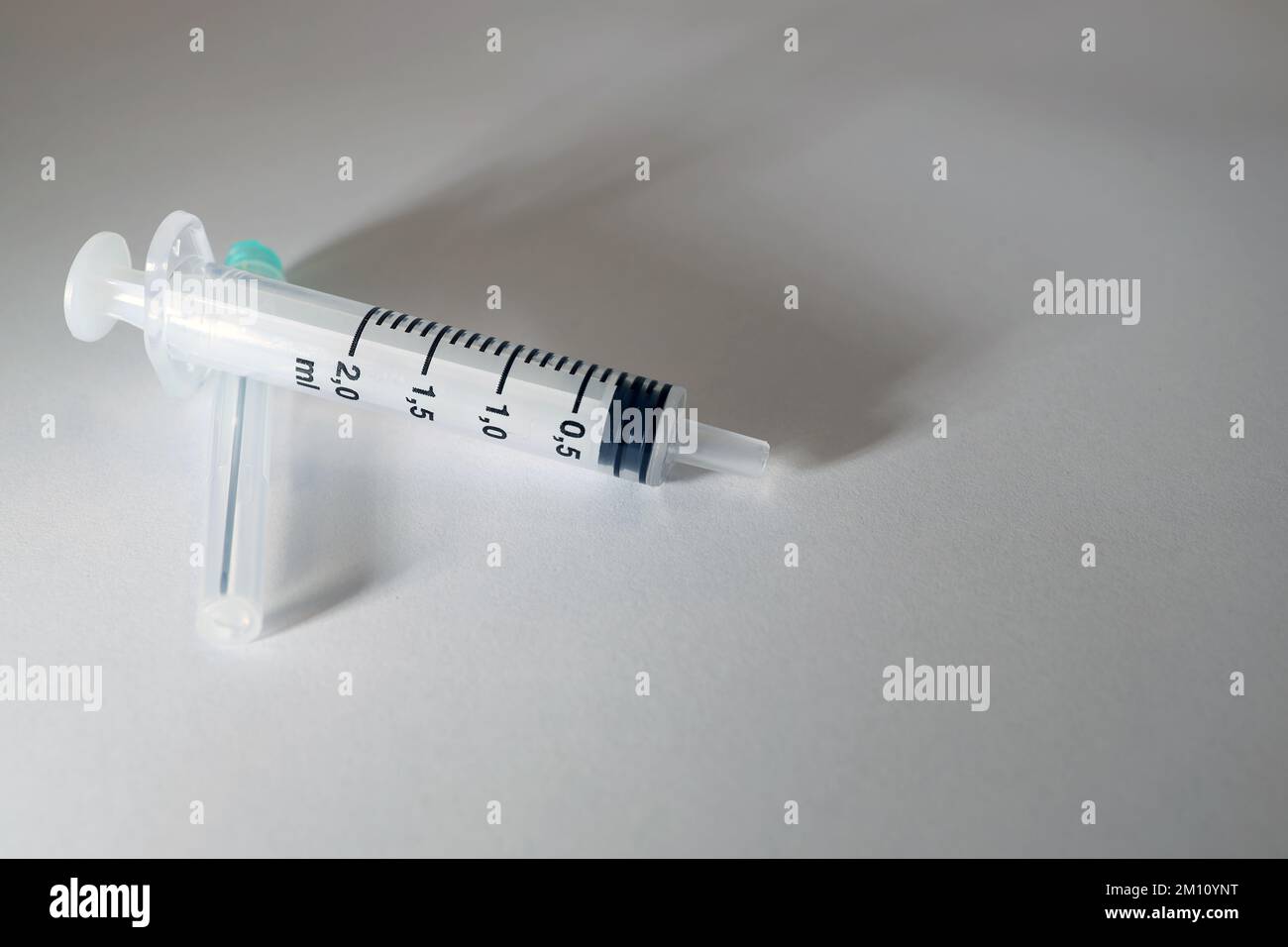 injection needle and ampoule for injection on white background Stock ...