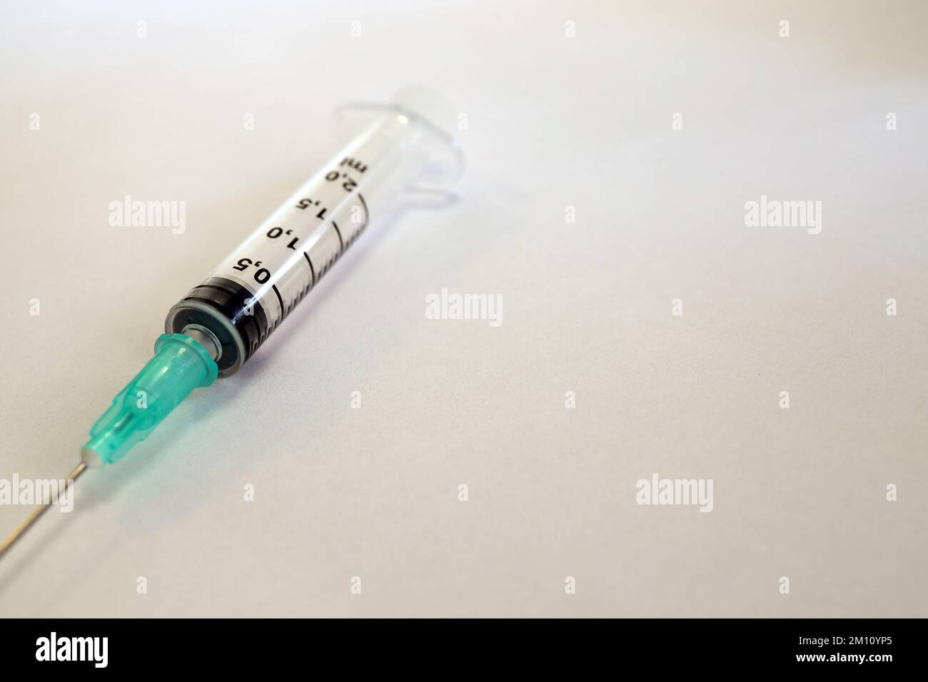 injection needle and ampoule for injection on white background Stock ...