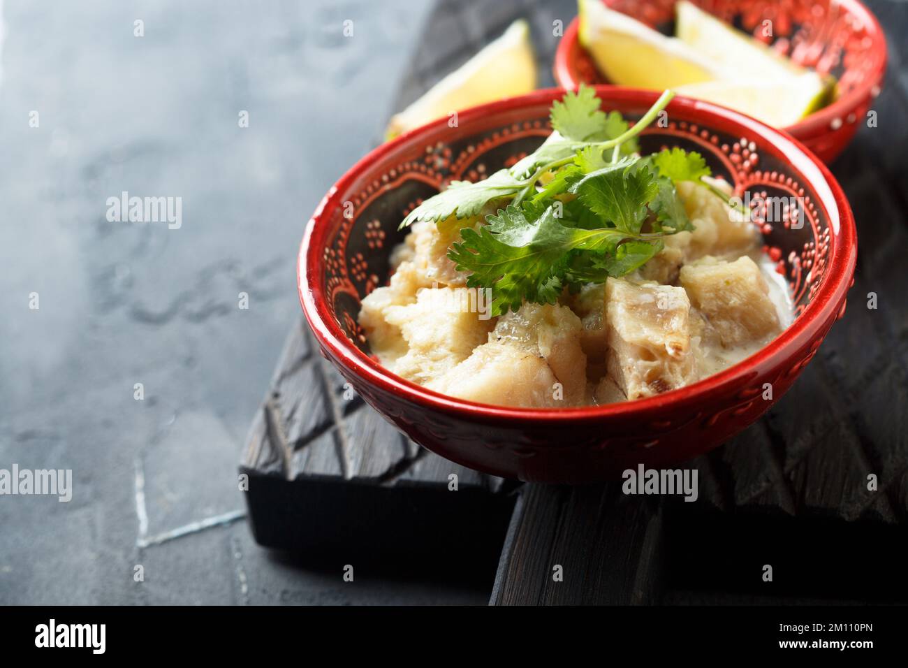 Homemade white fish curry with lime Stock Photo - Alamy
