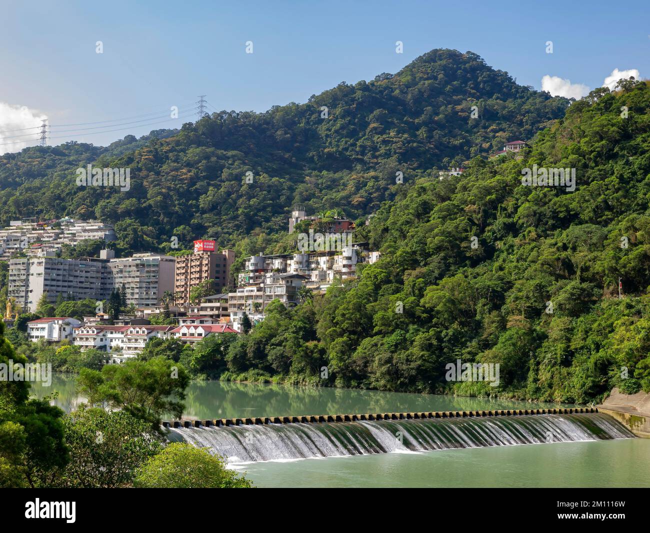 Sunny view of the nature landscape of Zhitan, Xindian District at ...