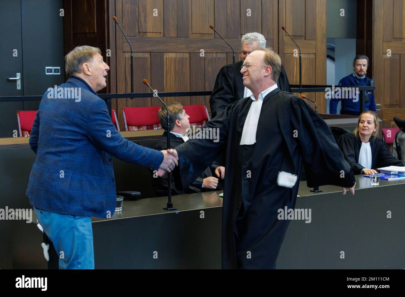 Lawyer Jef Vermassen and Lawyer Jan Leysen pictured during a session of ...