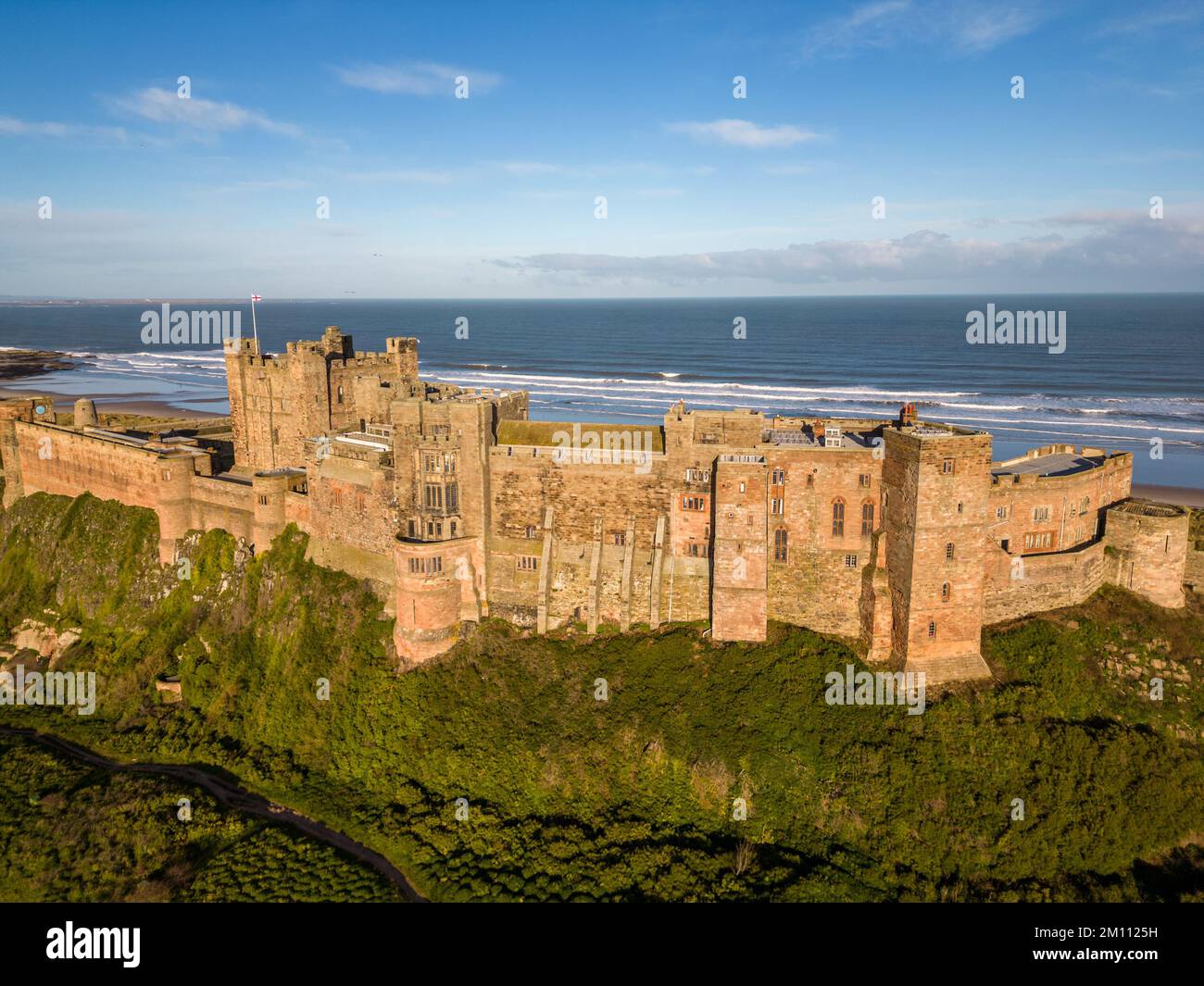 Bamburgh Castle, the ancient capital of the Kingdom of Northumbria ...