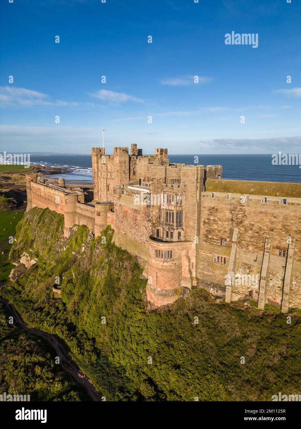 Bamburgh Castle, the ancient capital of the Kingdom of Northumbria ...