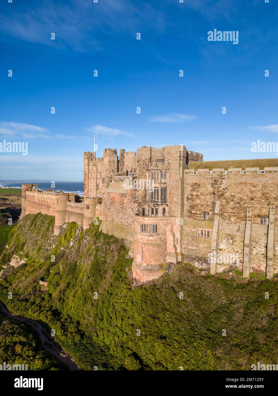 Bamburgh Castle, the ancient capital of the Kingdom of Northumbria ...