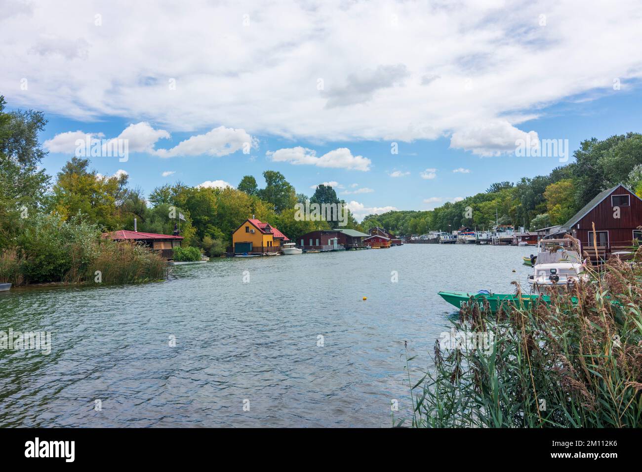 Bratislava (Pressburg): branch of Danube Jarovske rameno, floating ...
