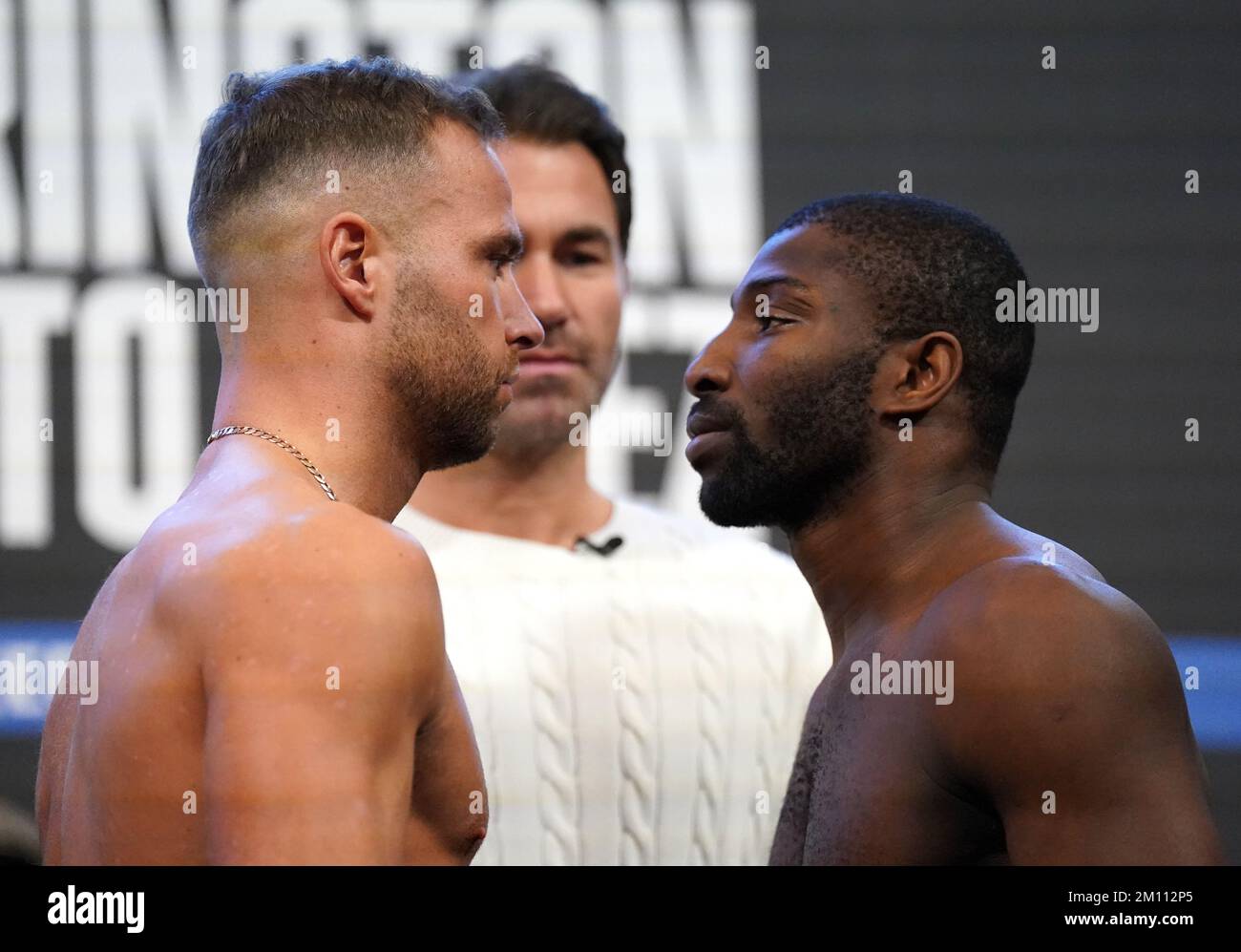 Felix Cash and Celso Neves weigh-in ahead of their WBA Continental Super-Welterweight title ...