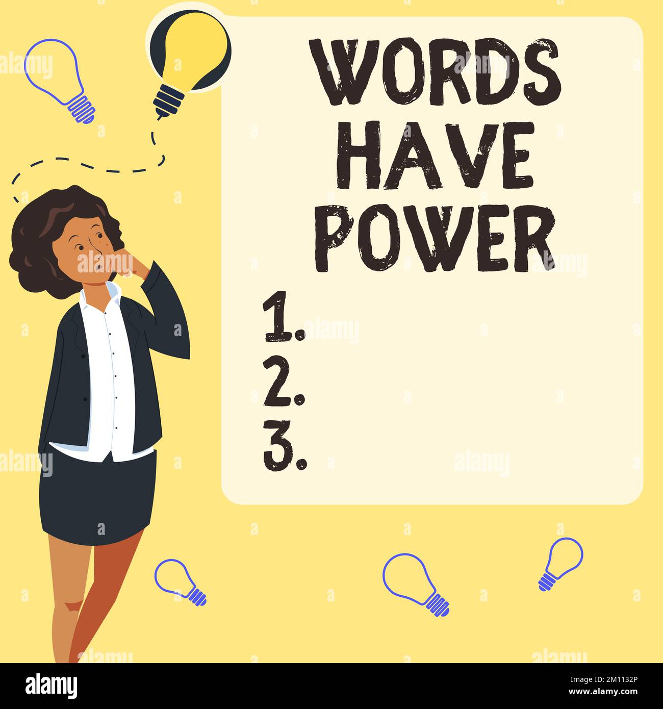 Text showing inspiration Words Have Power. Business approach Energy ...