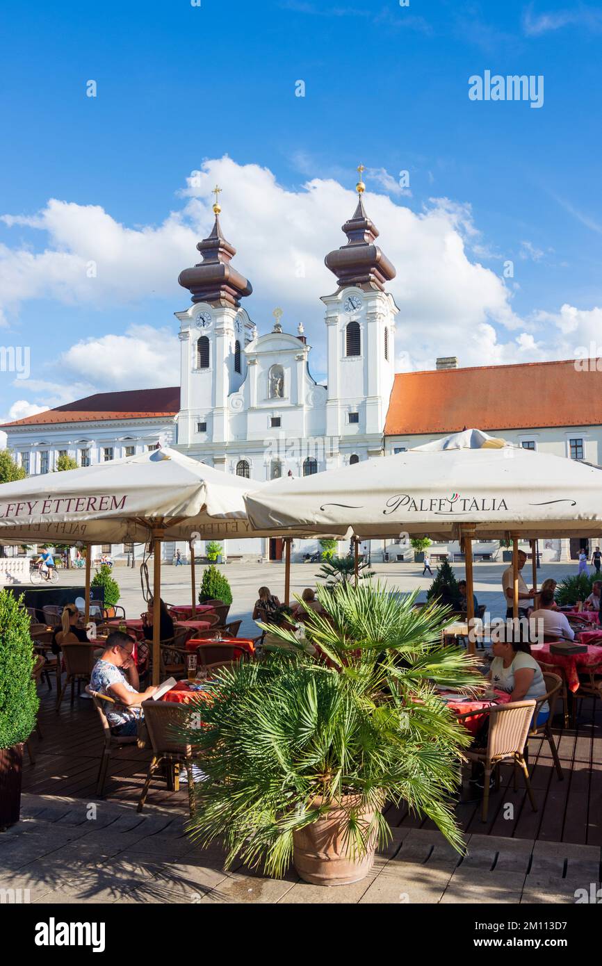 Györ (Raab): Szechenyi Square, Benedictine church of St. Ignatius of ...