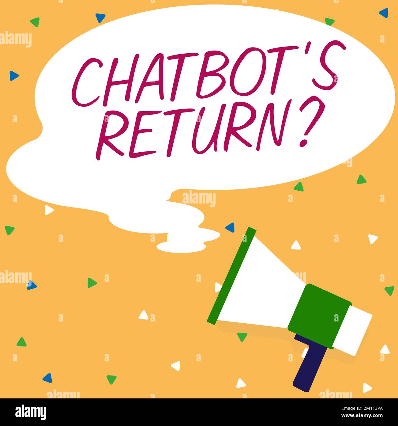 Hand Writing Sign Chatbots Return Word Written On Program That Communicate Use Text Interface