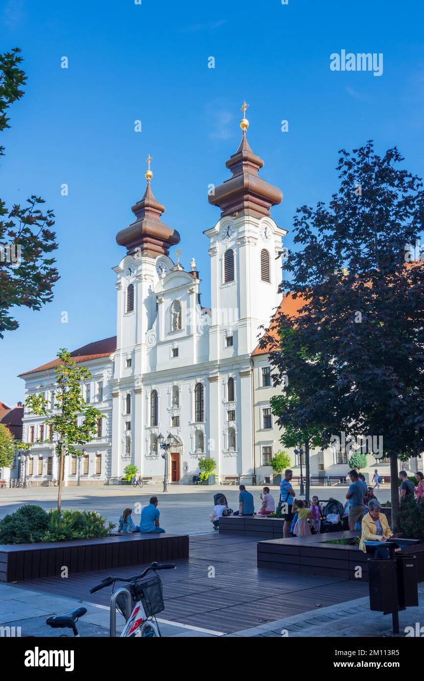 Györ (Raab): Szechenyi Square, Benedictine church of St. Ignatius of ...