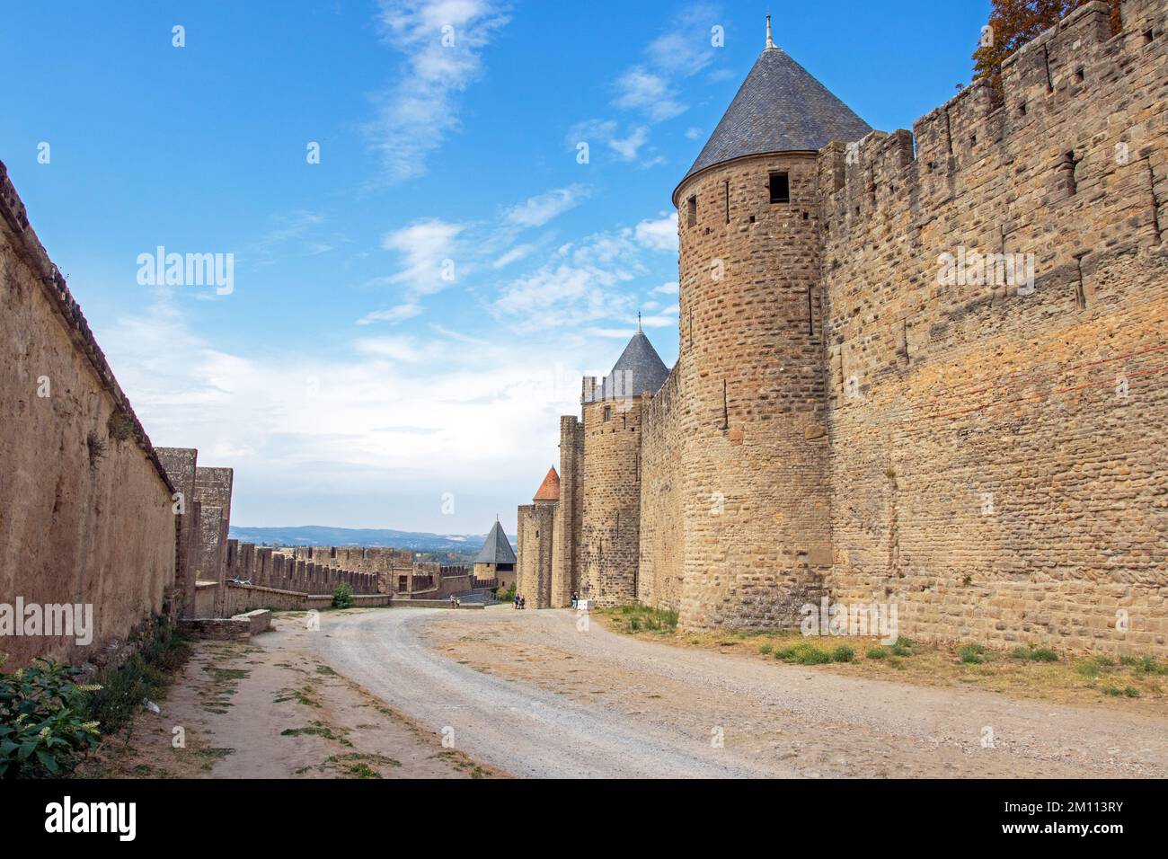 Space between two walls surrounding the entire old town, or cite Stock ...