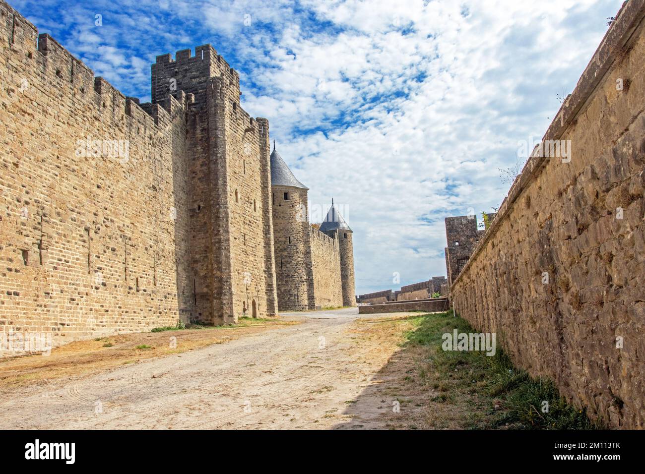Space between two walls surrounding the entire old town, or cite Stock ...