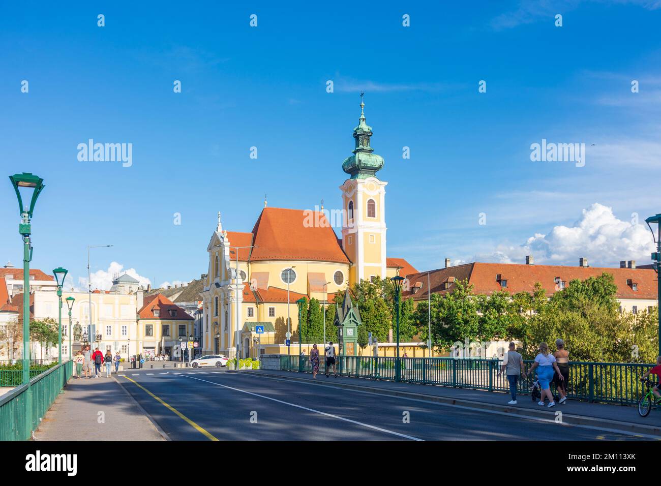 Györ (Raab): Carmelite Church at square Becsi kapu ter (Wiener Tor ...