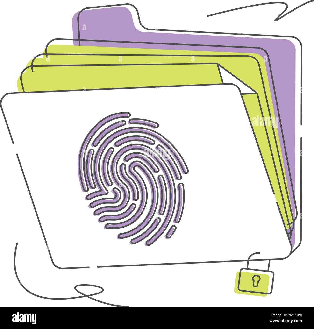 A vector illustration of data security on the white background Stock ...