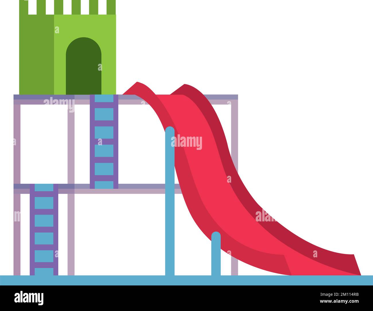 playground slide with castle Stock Vector Image & Art - Alamy