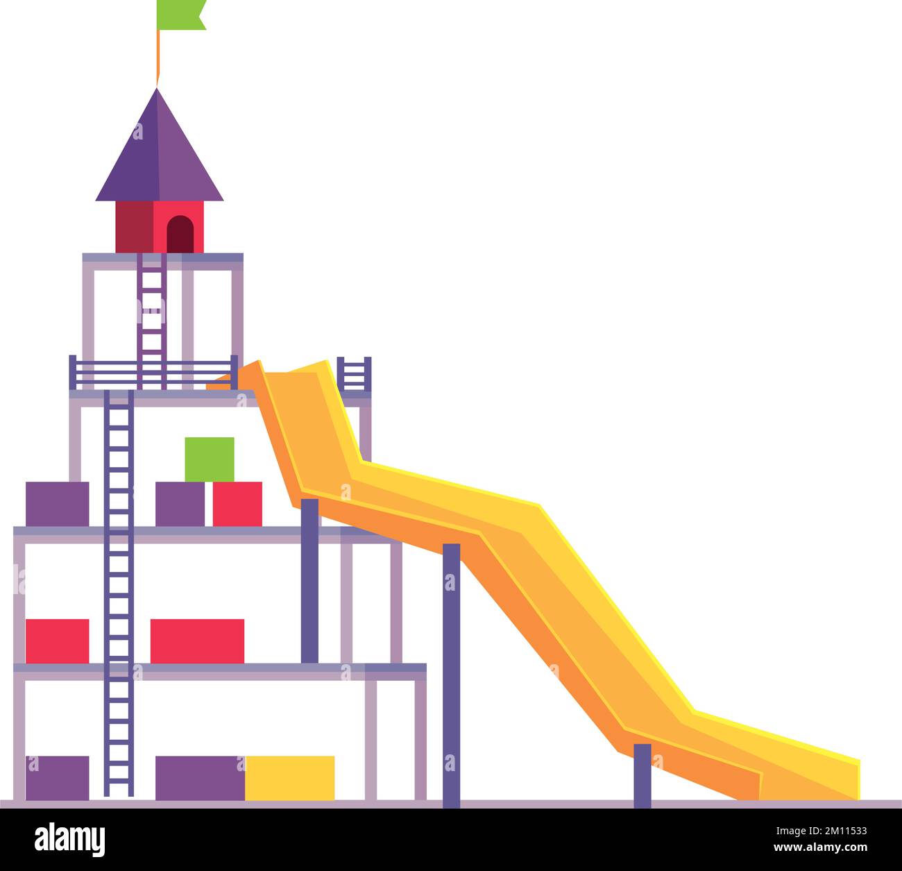 yellow playground slide Stock Vector Image & Art - Alamy